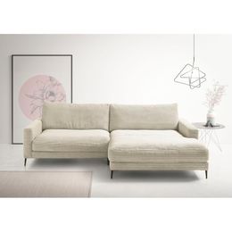 Home Affaire Ecksofa &raquo;Downtown, B/T/H: 272/190/84 cm L-Form&laquo; weicher Sitzkomfort auch in Cord und Boucl&eacute;, incl. Zierkissen beige 88% Polyester, 12% 