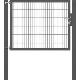 Alberts Zauneinzelt&uuml;r &raquo;Flexo Plus&laquo; anthrazit, verschiedene Abmessungen grau Stahl