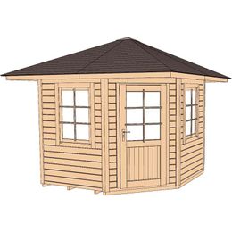 Weka Gartenhaus &raquo;149 5-Eck Gr.2, 28 mm&laquo; beige Massivholz