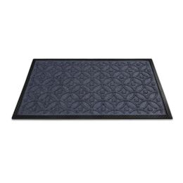 Wecon Home Fu&szlig;matte &raquo;Midnight Mosaic&laquo; rechteckig 4 mm H&ouml;he pflegeleicht, rutschfest, Ornamente, Innen & Au&szlig;en, Schmutzfangmatte grau Polyester