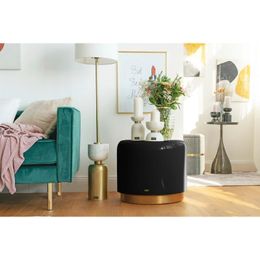 Kayoom Sitzhocker &raquo;Hocker Artisse, Edler Touch durch goldenen Sockel&laquo; 1 Stk. tlg. stilvoll, farbig lackiert, dekorativ, Moderner Look schwarz Bezug: 
