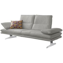 W.Schillig 2,5-Sitzer &raquo;broadway Designsofa mit hohem Sitzkomfort&laquo; Sitztiefenverstellung, Kopfteil- & Seitenteilverstellung, Breite 236cm grau 