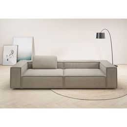 Home Affaire 3-Sitzer &raquo;Watertown moderner 3-Sitzer&laquo; extra breites Sofa mit in eleganten Bez&uuml;gen & gro&szlig;z&uuml;giger Sitzfl&auml;che beige 95% Polyester, 5% Nylon