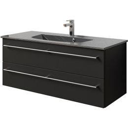 Waschtisch &raquo;Serie 6025 Mineralmarmor-Waschtisch mit Unterschrank, 117 cm breit&laquo; 2 Stk. tlg. Waschplatz mit 2 Schubladen, h&auml;ngend, verschiedene 