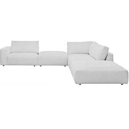 Musterring Ecksofa &raquo;LUCIA L-Form&laquo; in vielen Qualit&auml;ten und 4 verschieden N&auml;hten grau Flachgewebe FLORIS (100% Polyester);Flachgewebe VALMONT (60% Baumwolle/ 40% 