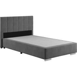 COTTA Boxspringbett &raquo;Simba&laquo; Topseller! wahlweise mit oder ohne Matratze und Topper bestellbar grau Polyester