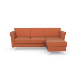 Sit & More sit&more Ecksofa &raquo;Visby L-Form&laquo; wahlweise mit Bettfunktion und Bettkasten, frei im Raum stellbar orange