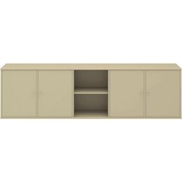 Sideboard &raquo;Mistral, Hochwertig Schrank, h&auml;ngend/stehend montierbar&laquo; mit T&uuml;ren, B: 220 cm, anpassungsbar Designm&ouml;bel beige