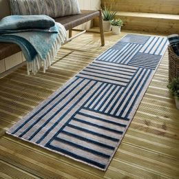 FLAIR RUGS Teppich &raquo;Vigo Blocks&laquo; rechteckig 4 mm H&ouml;he Vigo Blocks Indoor Outdoor-Teppich blau Kunstfaser