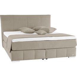 Alina Boxspringbett &raquo;Luga&laquo; 188 cm breit, inkl. Matratze und Komfortschaum-Topper braun Chenille GCP (100% Polyester)