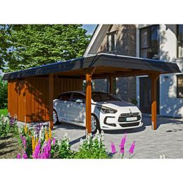Skan Holz Einzelcarport &raquo;Wendland&laquo; Leimholz 291 cm braun braun