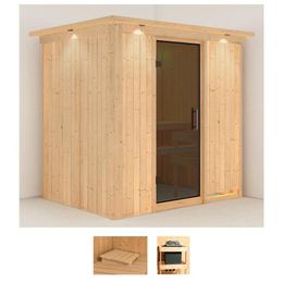 Karibu Sauna &raquo;Bedine&laquo; Set, ohne Ofen beige