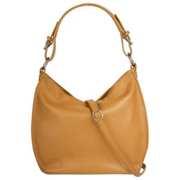 Samantha Look Damen Shopper echt Leder, Made in Italy gelb