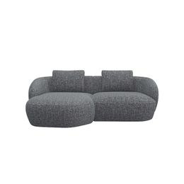 FLEXLUX Wohnlandschaft &raquo;Torino, rund, L-Form, Sofa-Ecke mit Recamiere, Longchair-Sofa&laquo; Modernes, organisches Sofa-Design, Kaltschaum, 
