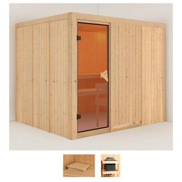 Karibu Sauna &raquo;Gitte&laquo; Set, ohne Ofen beige