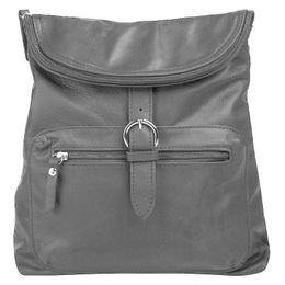 Forty Damen forty&deg; Cityrucksack echt Leder, Made in Italy schwarz B/H/T: 28cm x 30cm x 8cm, onesize