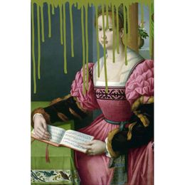 queence Acrylglasbild &raquo;Frau mit Buch und Farbklecks&laquo; Bilder von Frauen Formen Frau Gem&auml;lde Historische Pers&ouml;nlichkeiten Kunst Fine Art-Print in 