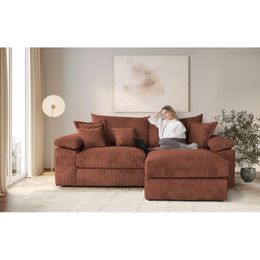 Home Affaire Ecksofa &raquo;Soft&Cosy XL L-Form, B: 246 cm - OTTO. Verl&auml;ssliche Qualit&auml;t.&laquo; Mega-Sofa, Cord oder Chenille-Struktur, mit Federkern & 4 