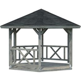Palmako Holzpavillon &raquo;Betty&laquo; BxT: 423x423 cm, grau grau