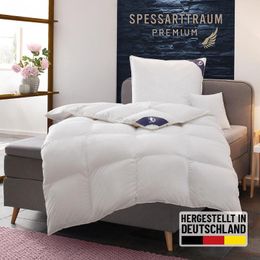 Spessarttraum G&auml;nsedaunenbettdecke &raquo;Premium****, hergestellt in Deutschland, Bettdecken f&uuml;r Sommer, Winter&laquo; warm F&uuml;llung 