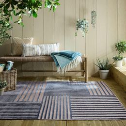 FLAIR RUGS Teppich &raquo;Vigo Blocks&laquo; rechteckig 4 mm H&ouml;he Vigo Blocks Indoor Outdoor-Teppich blau Kunstfaser