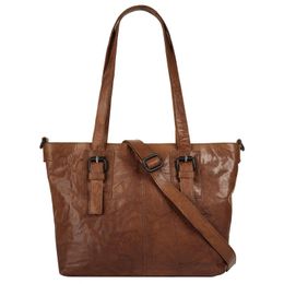SPIKES & SPARROW Spikes & Sparrow Damen Shopper echt Leder braun