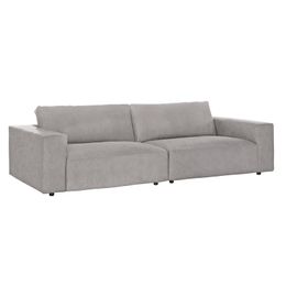 Musterring Big-Sofa &raquo;LUCIA&laquo; in vielen Qualit&auml;ten und 4 unterschiedlichen N&auml;hten, 3-Sitzer silber Flachgewebe FLORIS (100% Polyester);Flachgewebe VALMONT (60% 