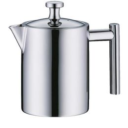 Alfi Teekanne &raquo;TEA POT, Kanne aus Edelstahl&laquo; 0,6 l 1 Stk. tlg. intergrierter Teefilter f&uuml;r losen Tee, festsitzender Deckel silber Edelstahl