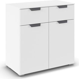 Rauch Kombikommode &raquo;Sideboard Schubladenkommode COSTA mit farblich passenden Metallgriffen&laquo; in 2 Griff-Farben, Breite 80 cm, mit 2 Schubladen und 1 
