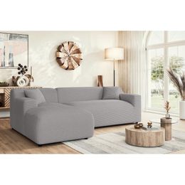 Home Affaire Ecksofa &raquo;LILLIANA Designsofa, L-Form mit Recamiere rechts/links bestellbar&laquo; L-Form mit Wellenunterfederung, Ma&szlig;e B/T/H: 256/160/76 cm 
