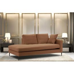 Home Affaire Recamiere &raquo;Cozy Chaiselongue, Ma&szlig;e B/T/H: 195/97/80 cm&laquo; mit losen Kissen und Metallbeinen, Armlehne links oder rechts w&auml;hlbar orange 