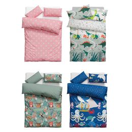 OTTO home Kinderbettw&auml;sche &raquo;CUDDLEE&laquo; 2 Stk. tlg. in vielen Designs: Dino,Einhorn,Weltraum,Baustelle,Herz,Trecker,Safari wei&szlig; Renforc&eacute;, Obermaterial: 