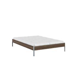 Karup Design Bettgestell &raquo;CORE BED Bodenbett, Holzrahmen, Futonbett, Jugendbett, Holzbett&laquo; Massivholzbett mit Lattenrost, Kiefer massiv, Doppelbett ohne Kopfteil