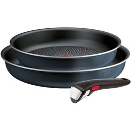Tefal Pfannen-Set &raquo;Ingenio So'Light, Pfannenset abnehmbarer Griff, Light Tech Technologie&laquo; Aluminium Set, 2x Pfannen &Oslash; 24/28 cm, 1x abnehmbarer Griff, Made 