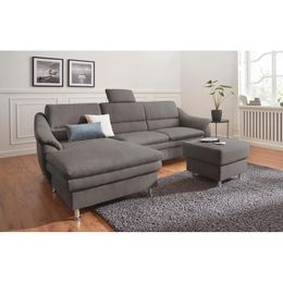 Sit & More sit&more Ecksofa &raquo;Cardoso L-Form&laquo; mit Federkern, wahlweise mit Bettfunktion grau Luxus-Microfaser 2 (100% Polyester);Luxus-Microfaser ALTARA NUBUCK (