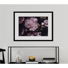 queence Bild &raquo;Lila&laquo; Blumen Foto Pflanzen Pflanzenbilder 1 Stk. tlg. HD Premium Poster-Druck inkl. Holzrahmen rosa Acrylglas, Holz, Papier