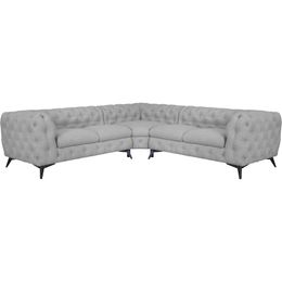 Home Affaire Chesterfield-Sofa &raquo;Ecksofa GLYNIS L-Form mit Wellenunterfederung, Ma&szlig;e B/T/H 264/264/75cm&laquo; aufw&auml;ndige Knopfheftung, moderne Chesterfield 