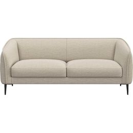 FLEXLUX 2,5-Sitzer &raquo;Belle Designsofa, Couch, bequem durch Kaltschaum im Sitz&laquo; Skandinavisches Design, In hochwertiger Verarbeitung wei&szlig; 100% Polyester