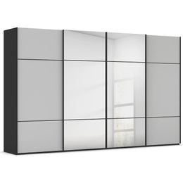 Rauch Schwebet&uuml;renschrank &raquo;Kleiderschrank Schrank Garderobe Schlafzimmerschrank SCALE-TRIO&laquo; edle dreigeteilte Front mit 2 Zierleisten Spiegel/Glas 