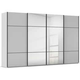 Rauch Schwebet&uuml;renschrank &raquo;Kleiderschrank Schrank Garderobe Schlafzimmerschrank SCALE-TRIO&laquo; edle dreigeteilte Front mit 2 Zierleisten und Spiegel MADE