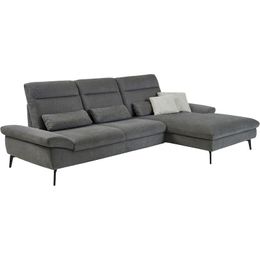Hukla Ecksofa &raquo;HU-HP22156 L-Form&laquo; inkl. Kopfpolsterverstellung, optional mit Sitztiefenverstellung schwarz 100% recyceltes Polyester