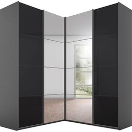 Rauch Schwebet&uuml;renschrank &raquo;Kleiderschrank Garderobe Eckkleiderschrank QUADRA mit edler Glasfront&laquo; in den H&ouml;hen 210/229 cm, inkl. Soft-Close-Funktion, 