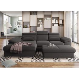 Sit & More sit&more Ecksofa &raquo;Cabrio L-Form, B: 295 cm, mit Sitztiefen-, Arm- & Kopfteilverstellung&laquo; 2 Nierenkissen, Federkern, optional Bettfunktion und Stauraum