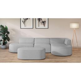 OTTO home Ecksofa &raquo;EIVIND Designer Sofa mit Ottomane rechts/links, B/T/H: 343/159/72 cm&laquo; L-Form mit Wellenunterfederung, auch in Feincord und Boucl&eacute; 