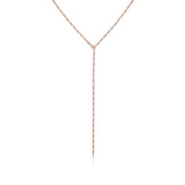 Elli Damen Collierkettchen &raquo;Y-Kette Figaro Basic Trend Verstellbar 925 Silber&laquo; rosa