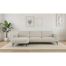 OTTO home Ecksofa &raquo;Lillith, 289 cm, L-Form, gem&uuml;tlicher Sitzkomfort&laquo; Eckcouch mit runder Recamiere links/rechts, Strukturstoff 100% Polyester