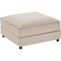 ATLANTIC HOME COLLECTION Hocker &raquo;Valan&laquo; mit Cord-Bezug, frei stellbar beige