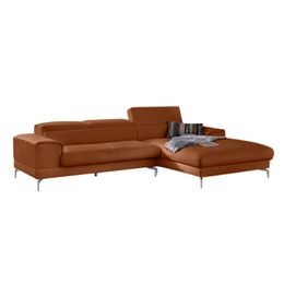 W.Schillig Ecksofa &raquo;piedroo, Designsofa mit tollem Sitzkomfort, bequem und elegant, L-Form&laquo; Kopfteilverstellung, wahlweise mit Sitztiefenverstellung, 