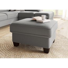 Home Affaire Hocker &raquo;County&laquo; 1 Stk. tlg. mit Federkern und Stauraum, passend zur "County"-Serie silber Luxus-Microfaser (100% Polyester);Struktur fein