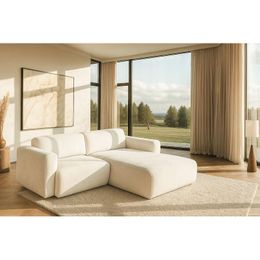 Home Affaire Ecksofa &raquo;Myrland Kompaktsofa&laquo; Breite 230 cm, L-Form, Chenille, Easy Clean Stoff, mit Kaltschaum beige 100% PES